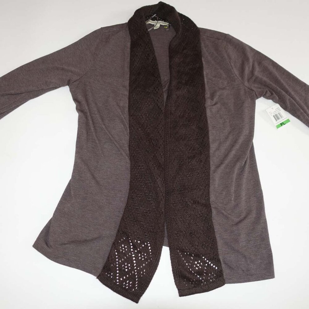 Debbie Morgan Women's Open Front Cardigan Sweater Pet… - Gem